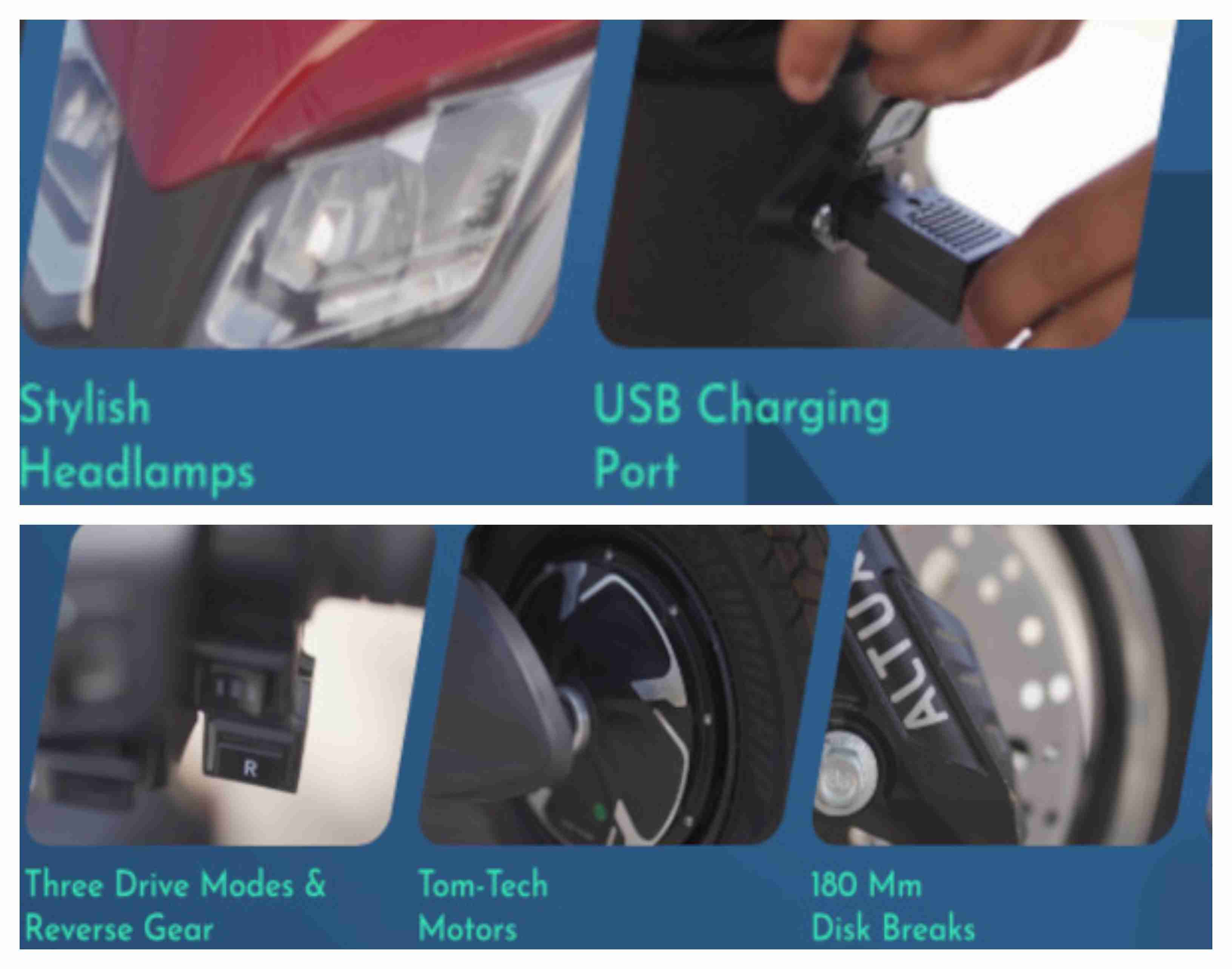 Altux Muscular Electric Scooter price, mileage, colours, photos ...